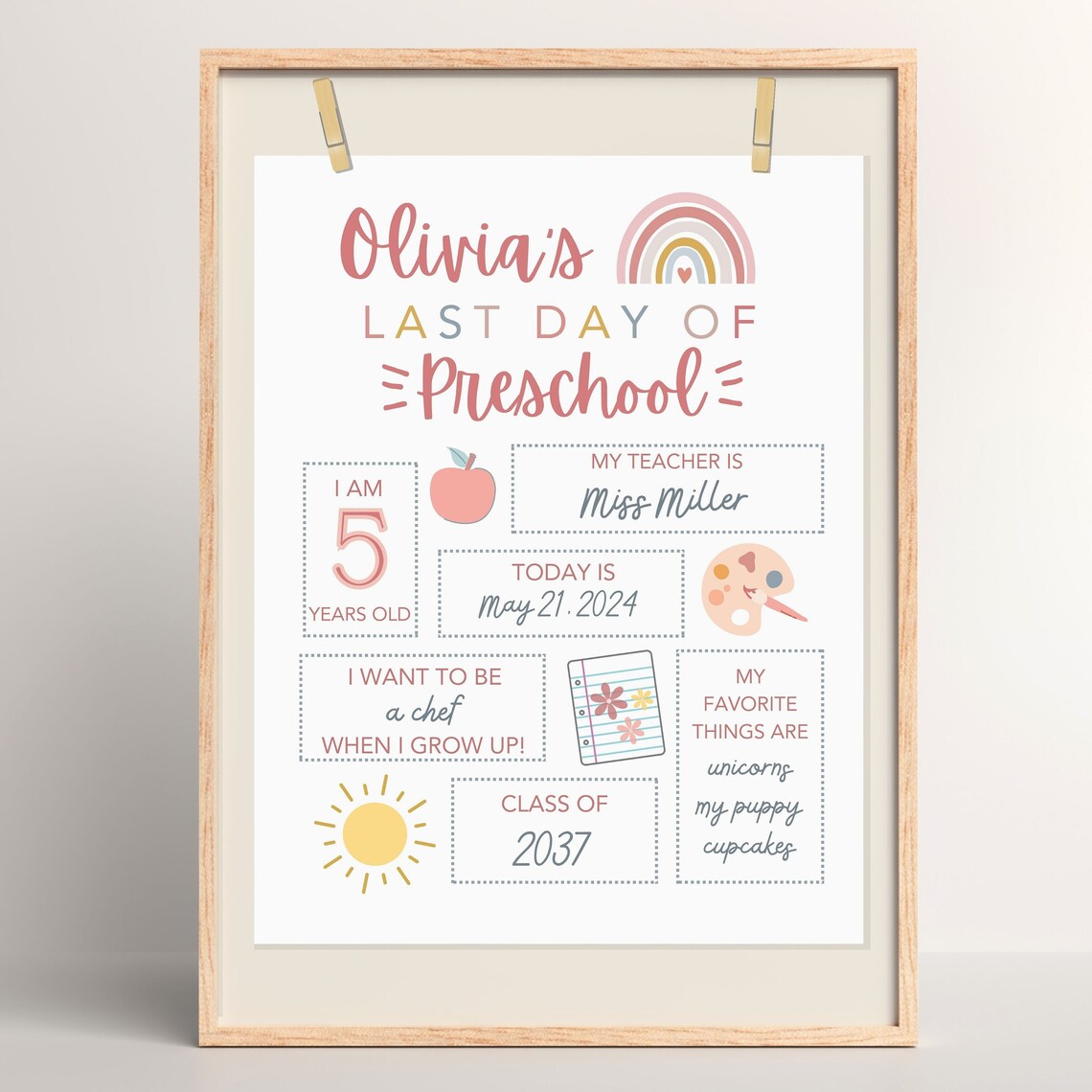 First Day of School Printable Back to School Sign Last Day of School ...