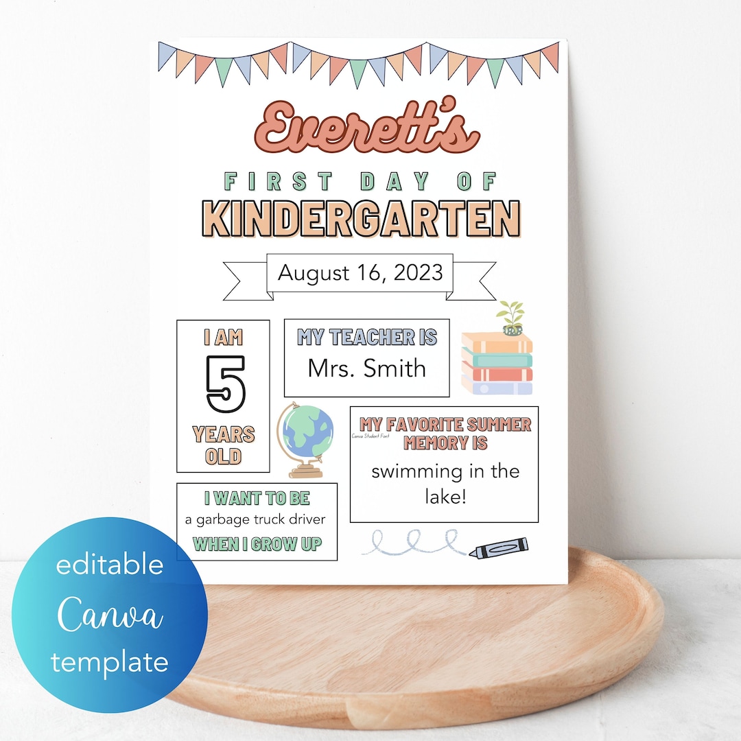 First Day of School Printable| Back to School Sign| Last Day of School ...