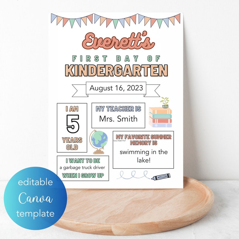 First Day of School Printable| Back to School Sign| Last Day of School ...