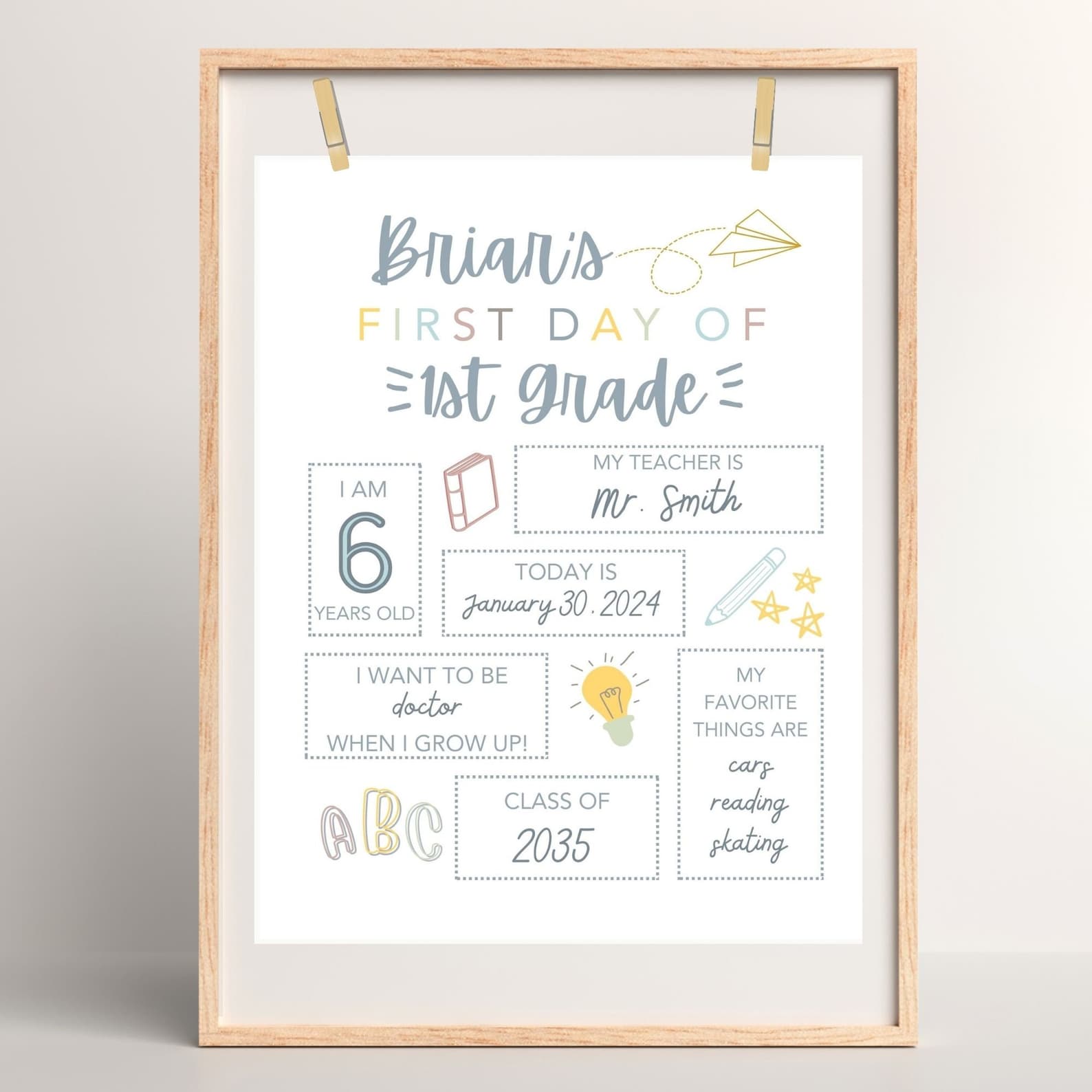 First Day of School Printable| First & Last Day of School Sign| DIGITAL ...
