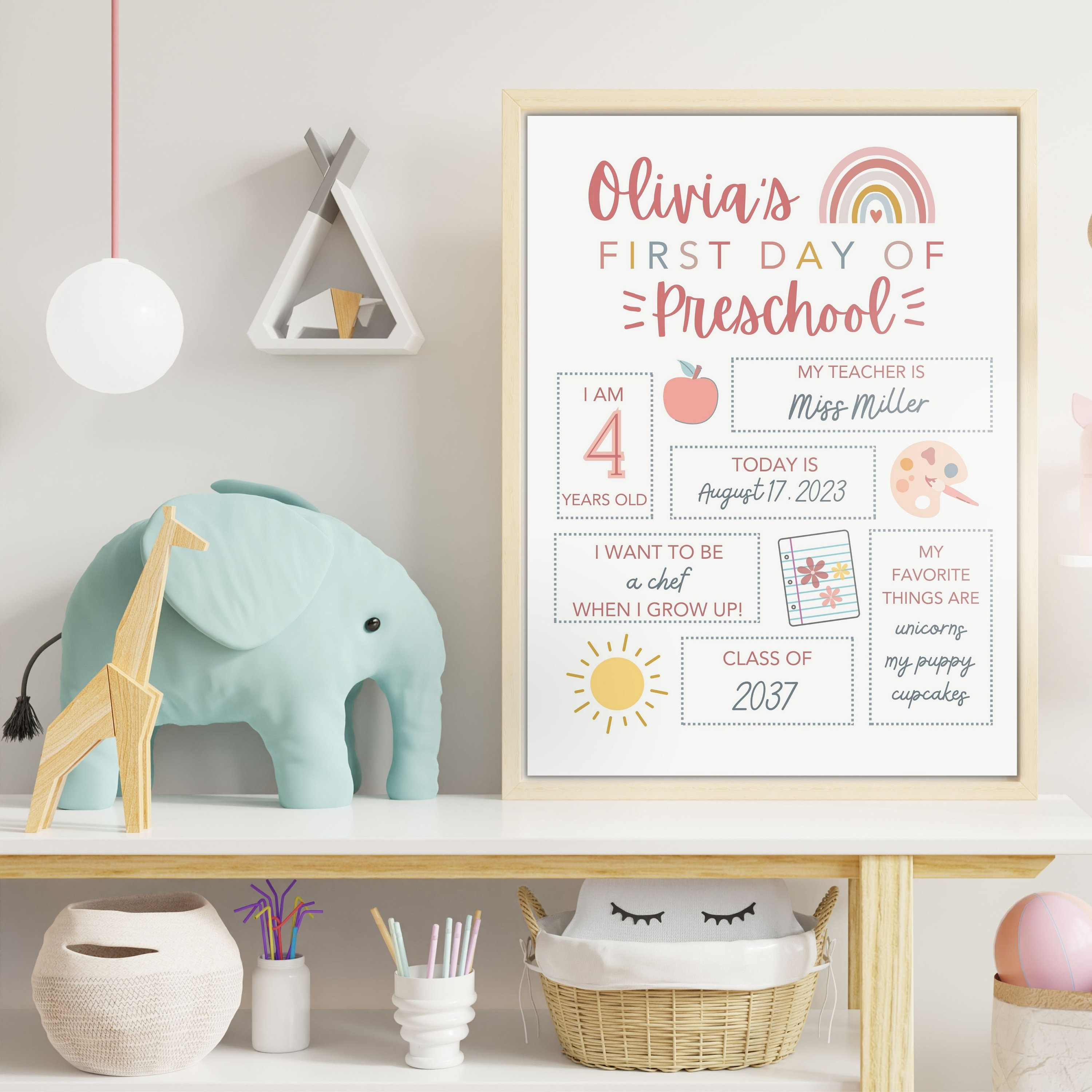 First Day of School Printable| Back to School Sign| Last Day of School ...