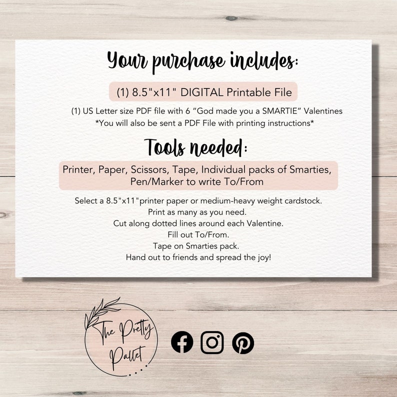 Printable Smartie Valentine | Christian Card | DIY DIGITAL DOWNLOAD ...