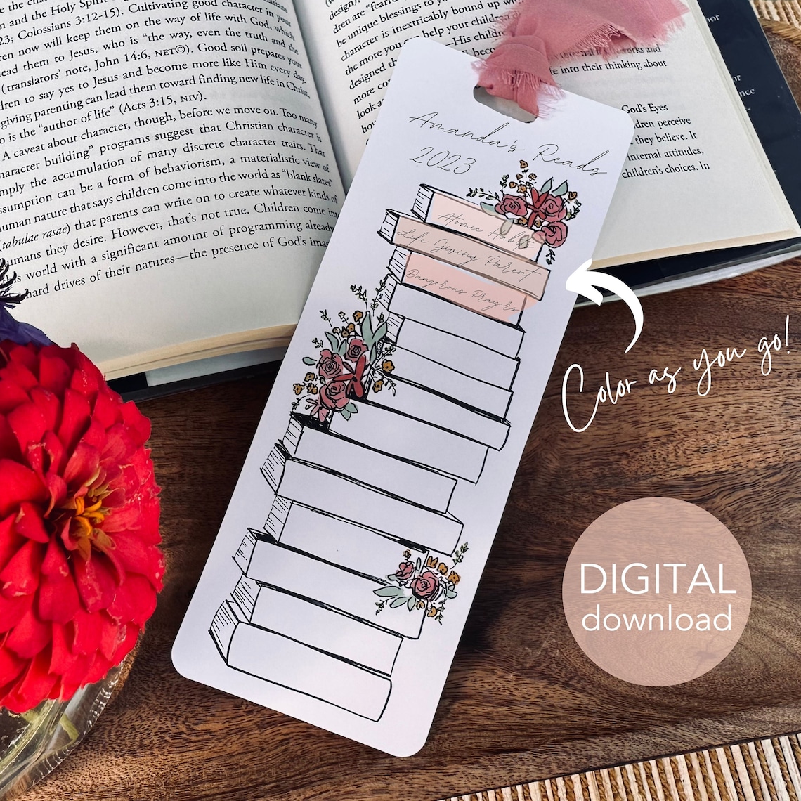 Printable Book Log | Bookmark Printable | Book Lovers | Bookworm ...