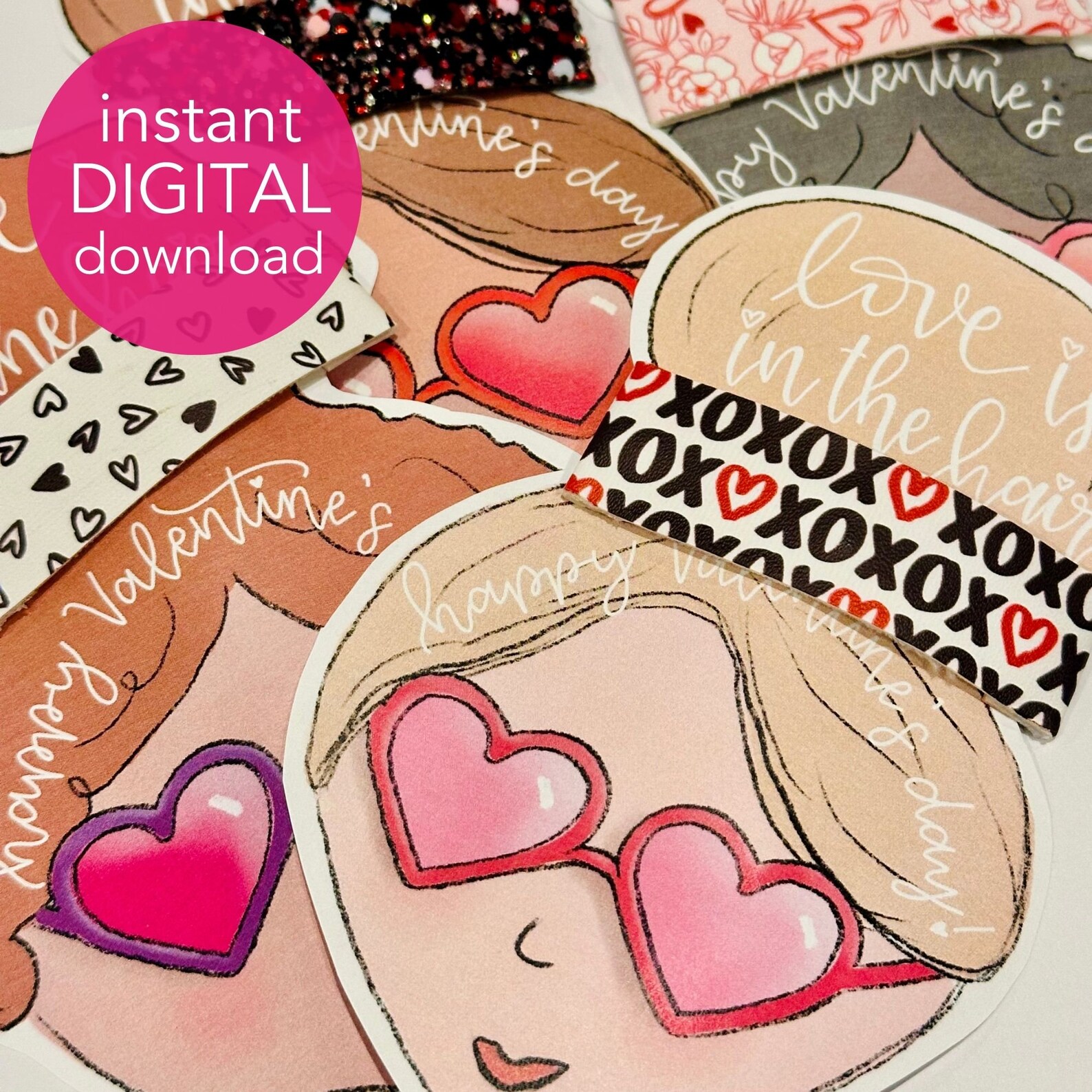 Printable Snappie Valentine Cards | DIY DIGITAL DOWNLOAD| Valentine's ...