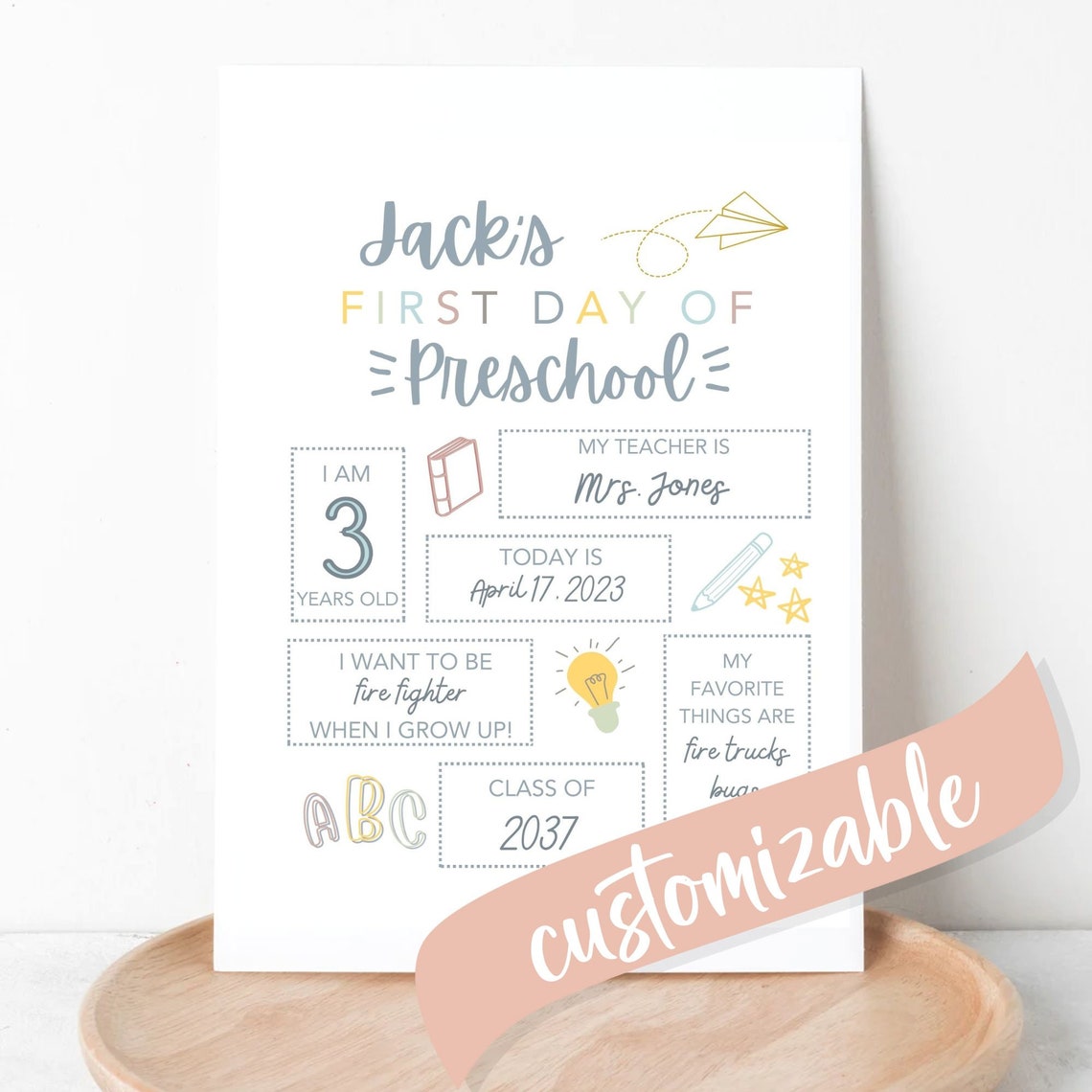 First Day of School Printable| First & Last Day of School Sign| DIGITAL ...