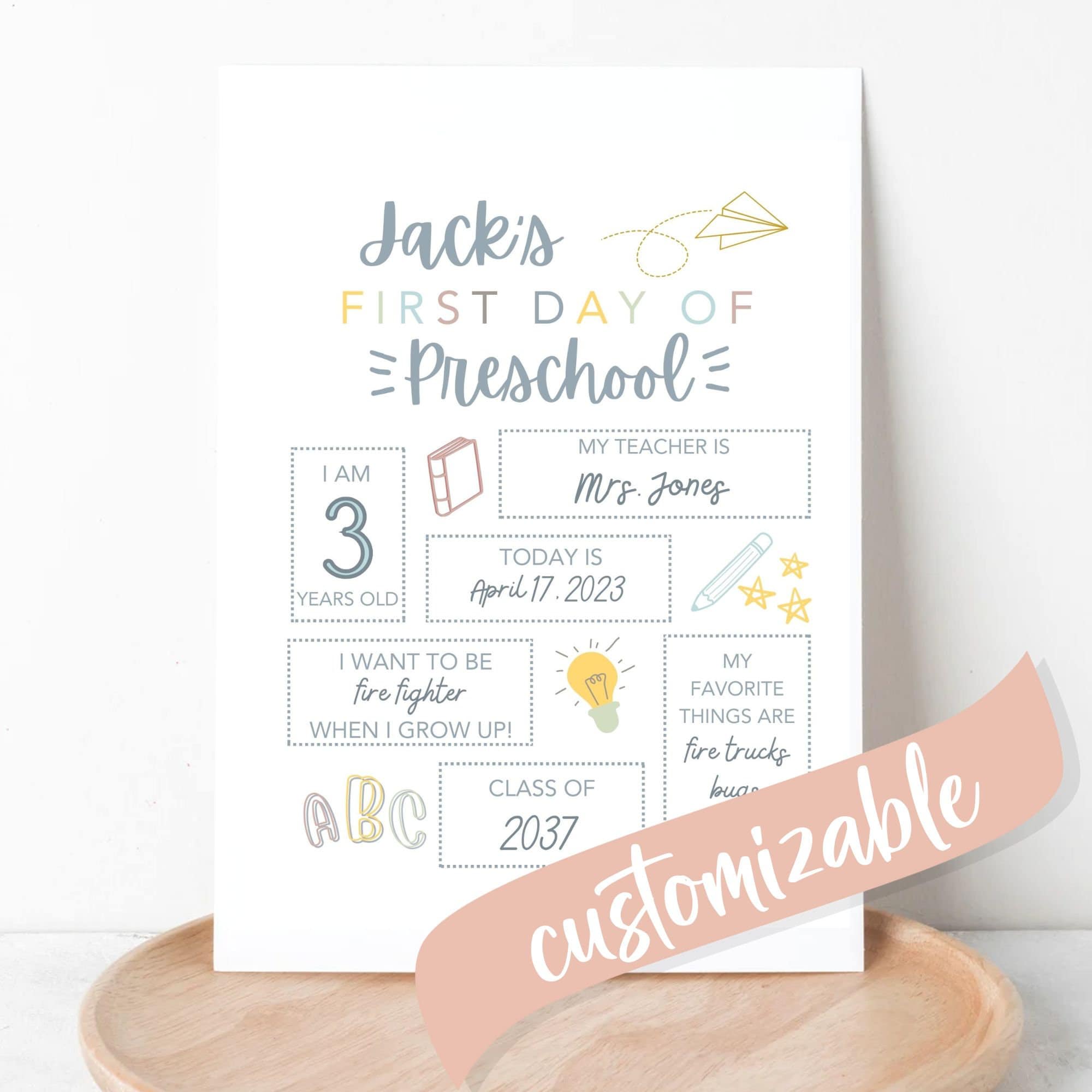 First Day of School Printable| First & Last Day of School Sign| DIGITAL ...