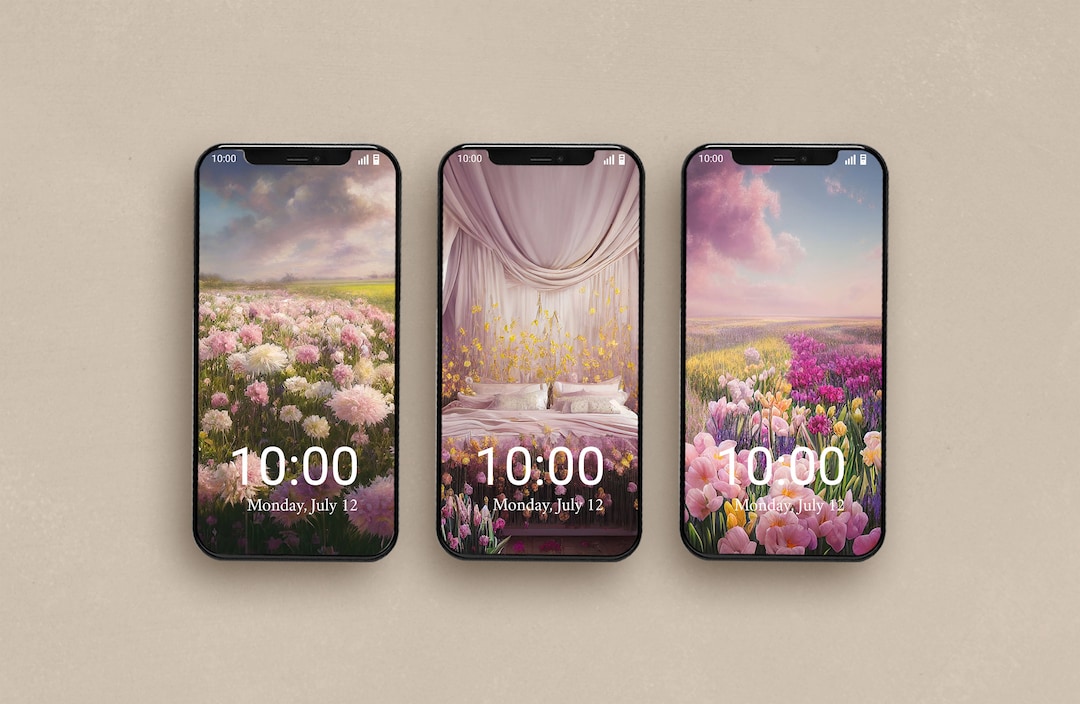 Soft Dreams Phone Wallpapers Digital Download, Pastel Pink Aesthetic ...