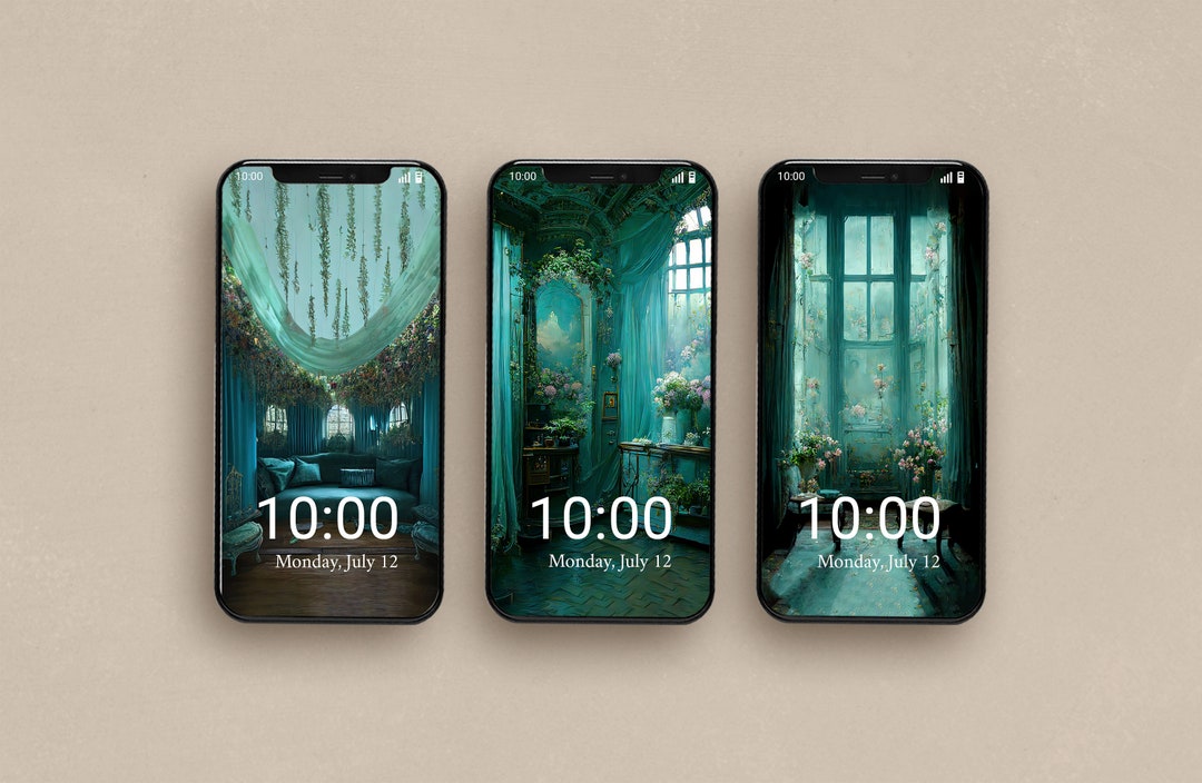 Dust and Shadows Phone Wallpapers Digital Download, Blue Green ...