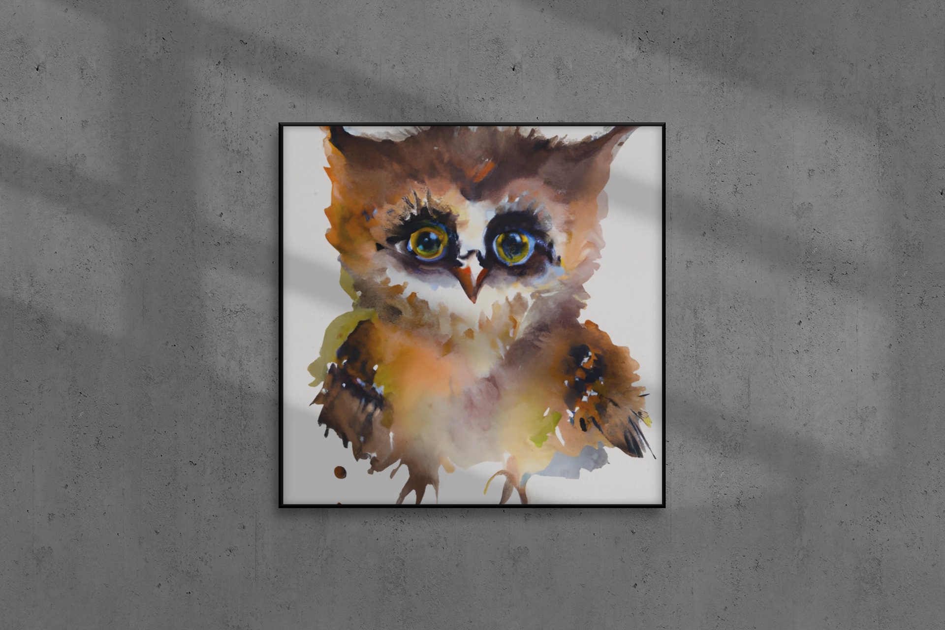 Watercolor Baby Owl Digital Art Print for Nursery Printable Baby Animal ...
