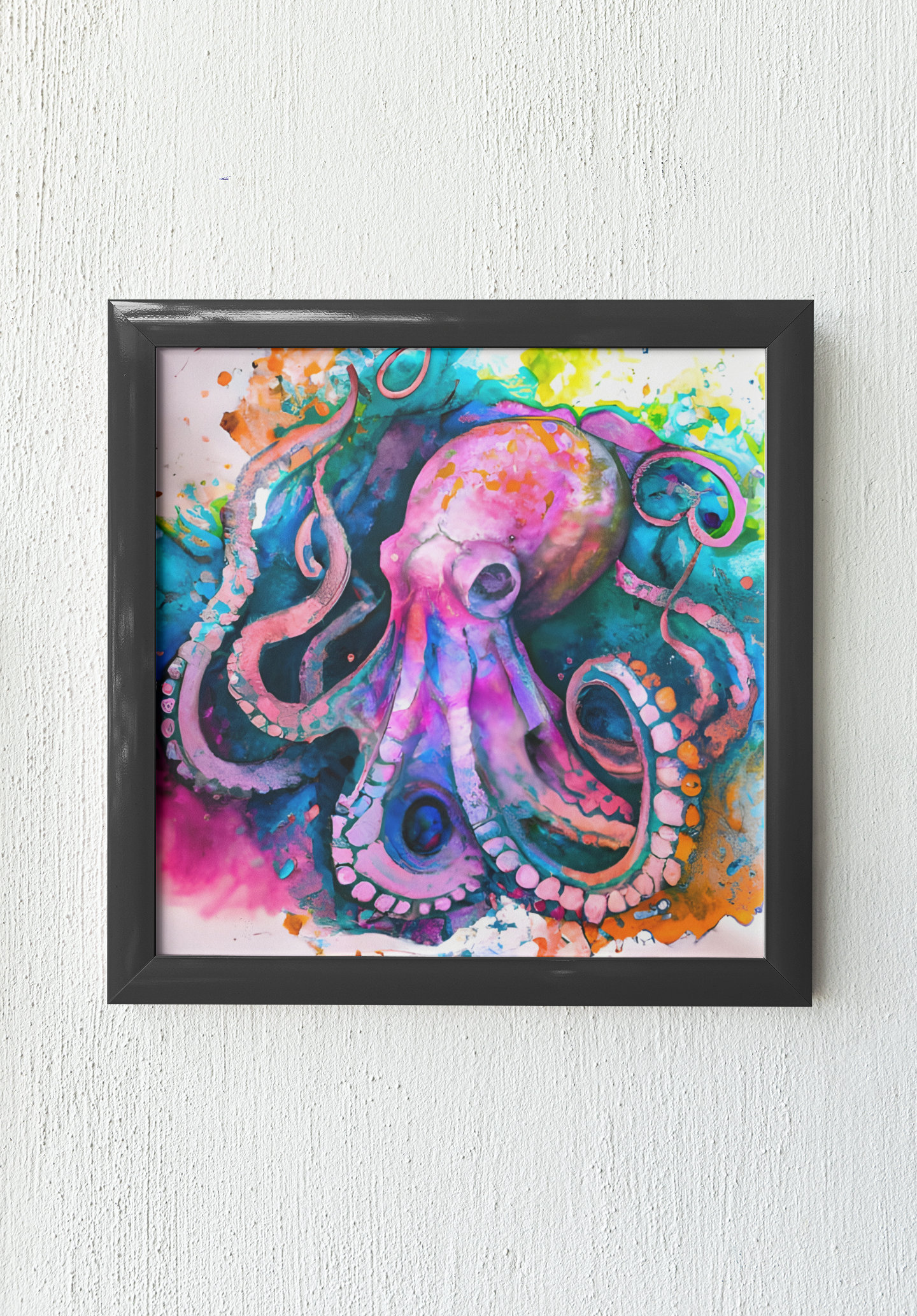 Watercolor Octopus Square Printable Wall Art Digital Download Octopus ...