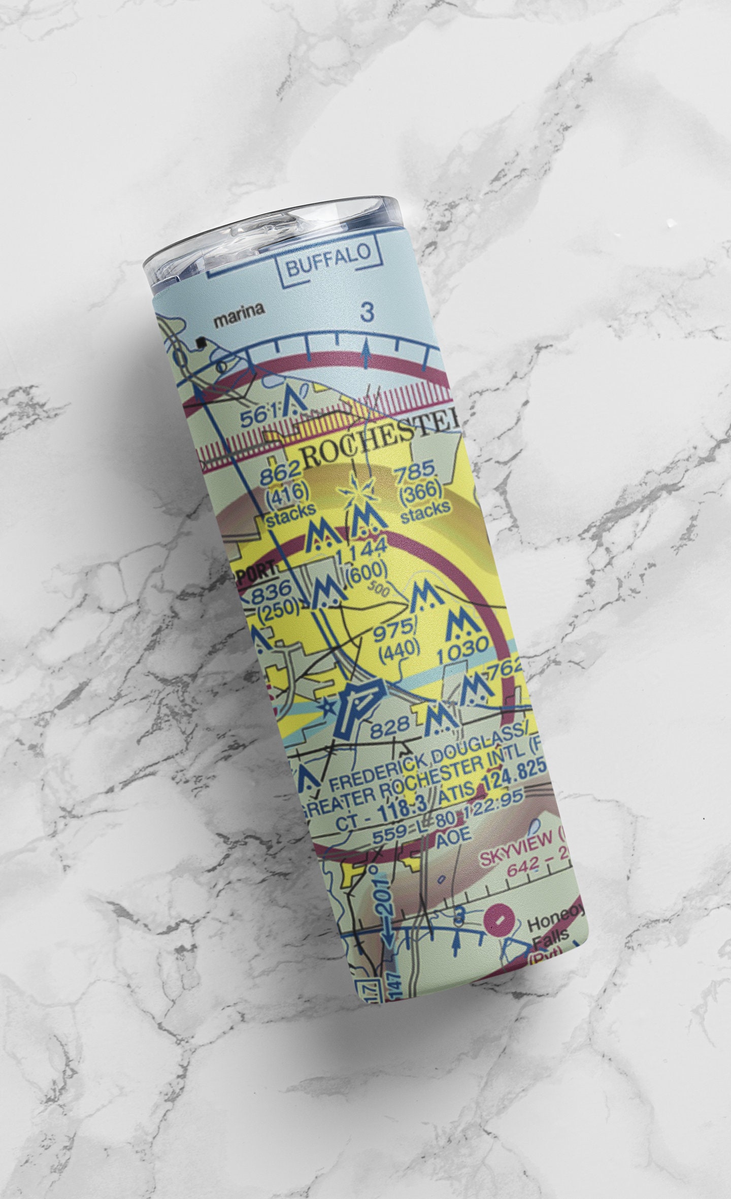 Aviation Map Tumbler 20 Oz Skinny Steel Pilot Tumbler With Straw Pilot ...