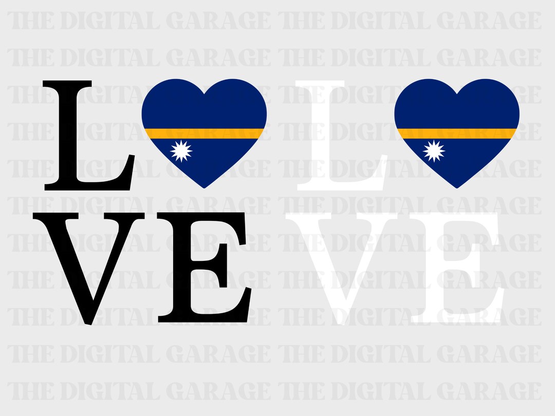 Nauru Flag SVG PNG, Love Nauru, Nauru Svg, Nauru Clipart, Nauru Png, Nauru Heart - Etsy