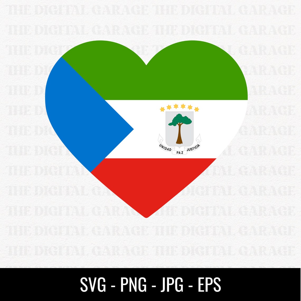 Equatorial Guinea Flag SVG PNG, Love Equatorial Guinea, Equatorial ...