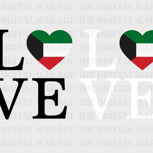 Kuwait Flag SVG PNG, Love Kuwait, Kuwait Svg, Kuwait Clipart, Kuwait ...