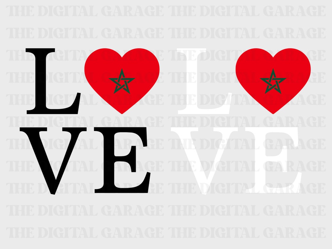Morocco Flag SVG PNG, Love Morocco, Morocco Svg, Morocco Clipart ...