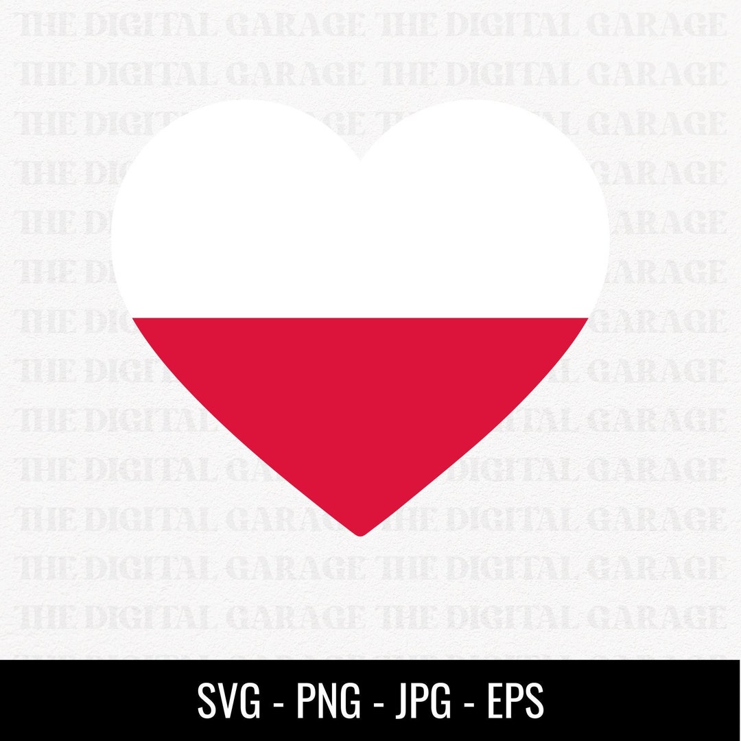 Poland Flag SVG PNG, Love Poland, Poland Svg, Poland Clipart, Poland ...