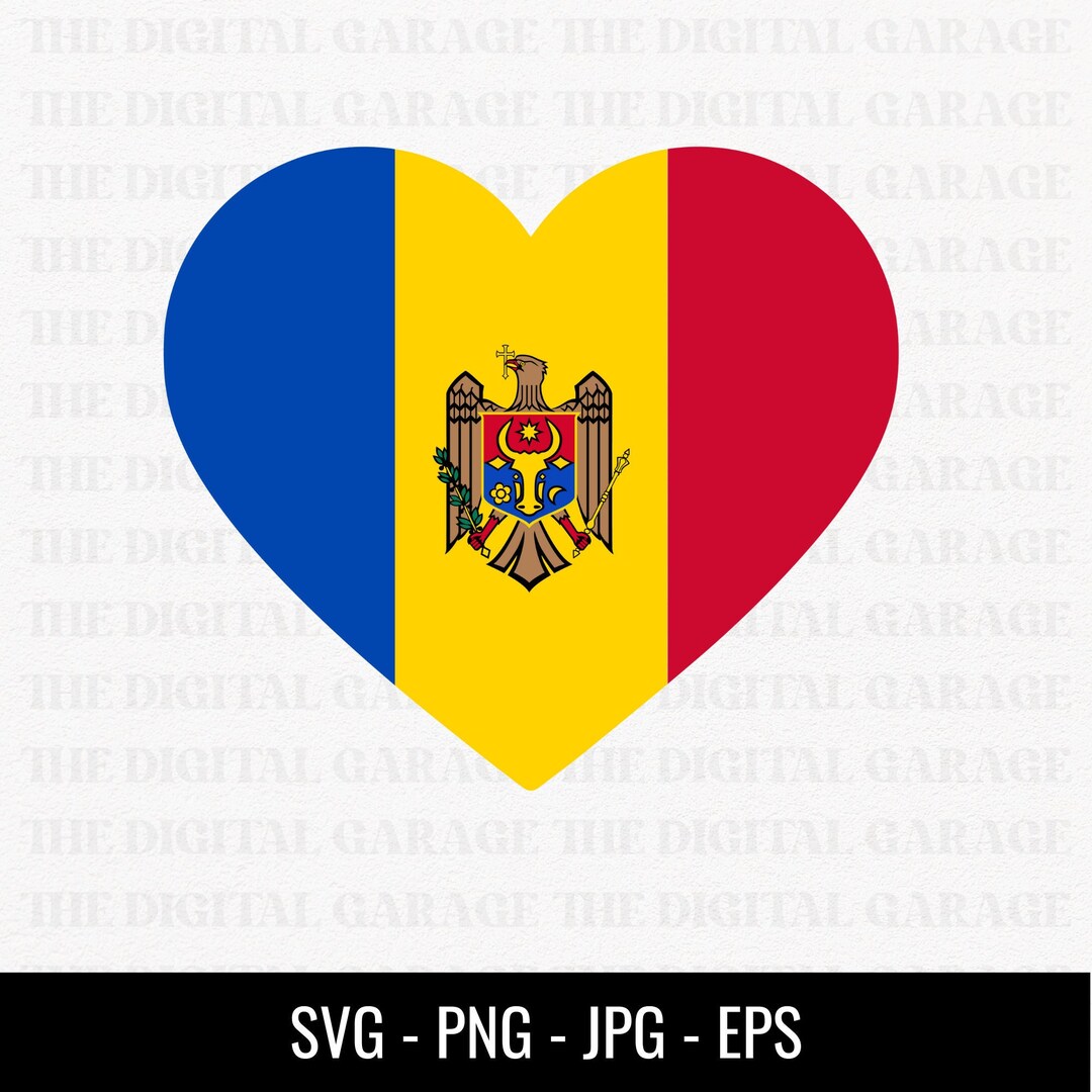 Moldova Flag SVG PNG, Love Moldova, Moldova Svg, Moldova Clipart ...