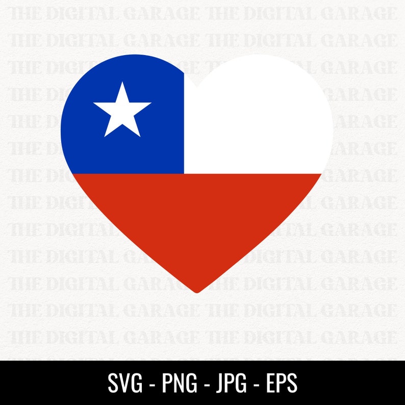 Chile Flag SVG PNG, Love Chile, Chile Svg, Chile Clipart, Chile Png ...