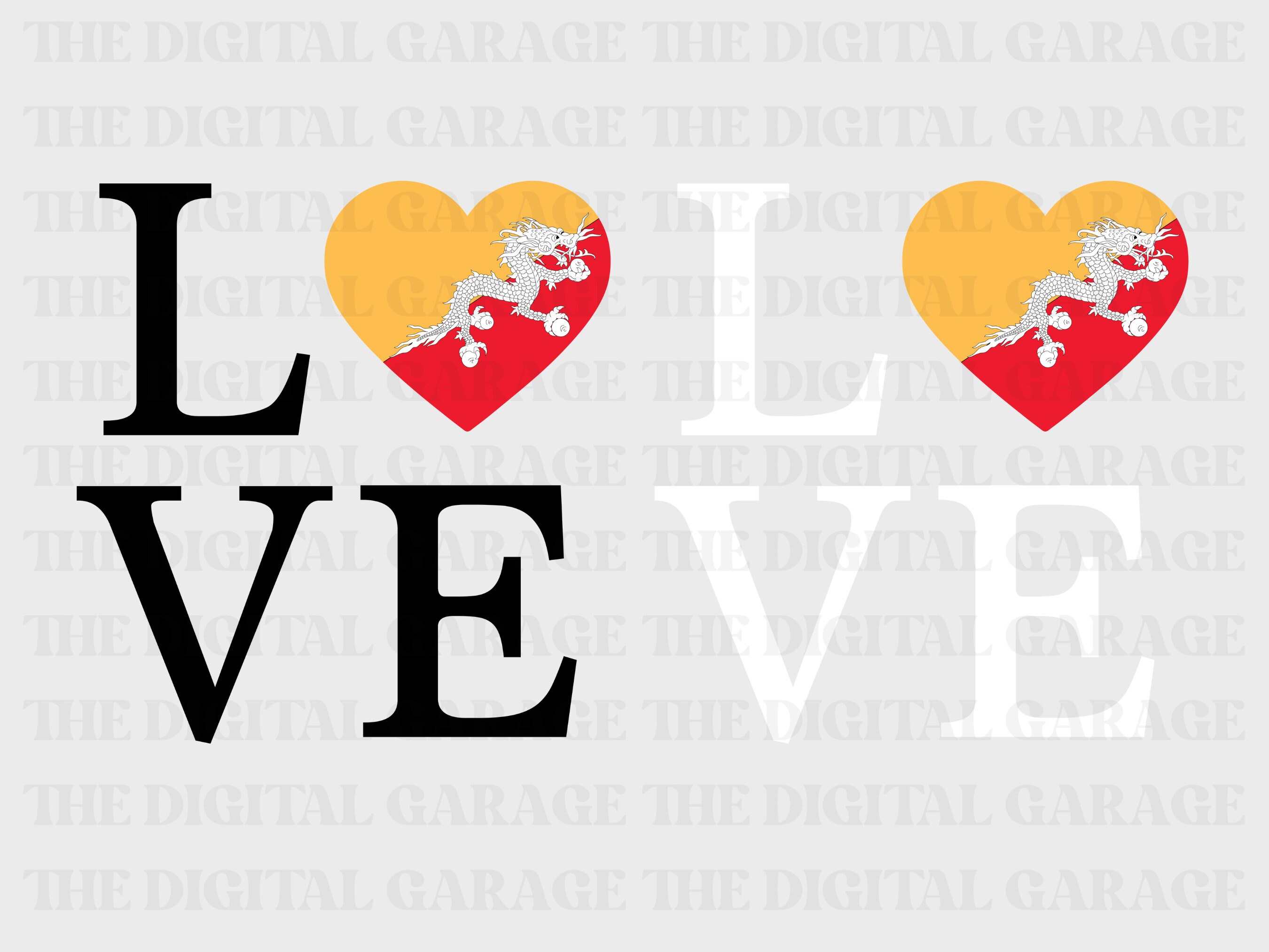 Bhutan Flag SVG PNG Love Bhutan Bhutan Svg Bhutan Clipart - Etsy