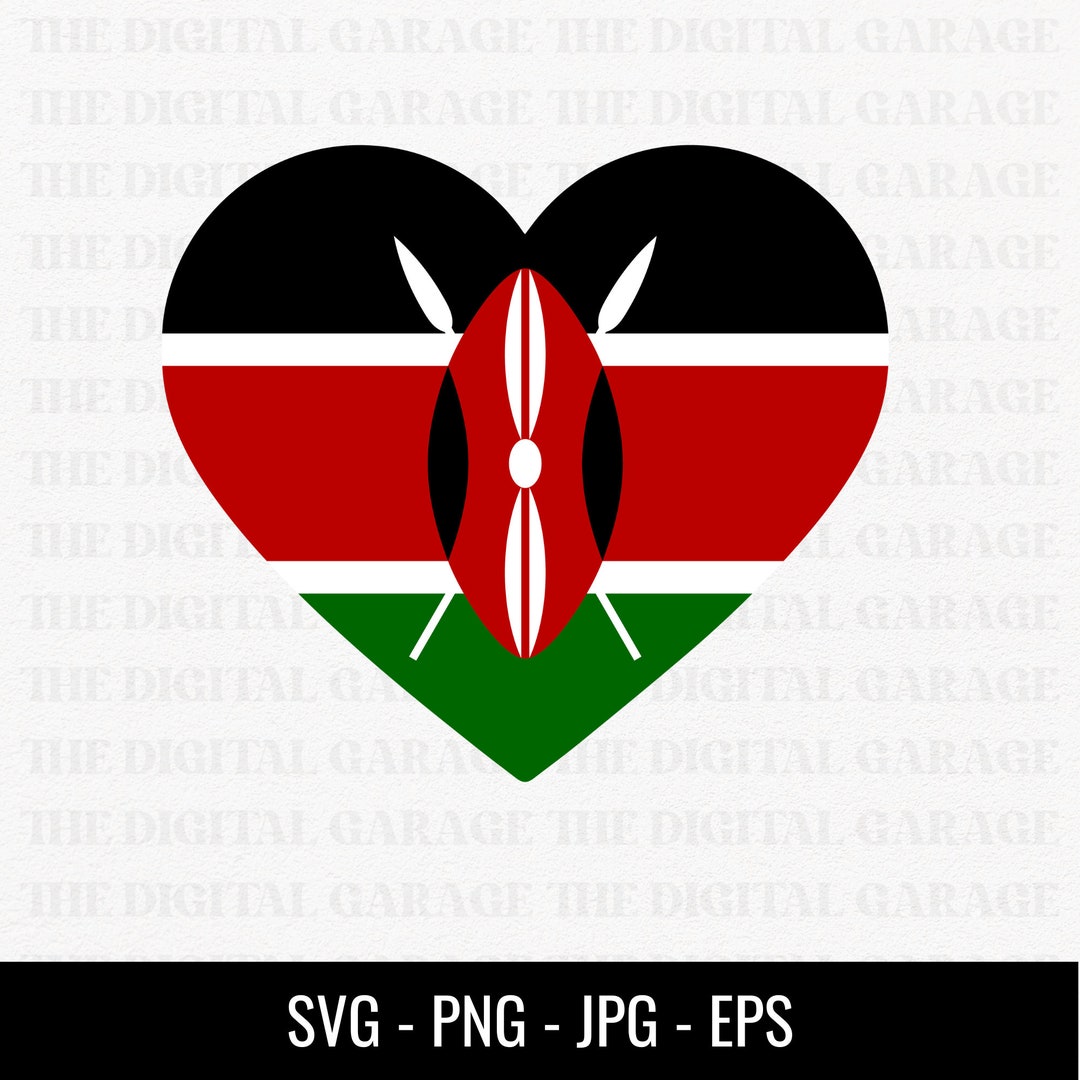 Kenya Flag SVG PNG, Love Kenya, Kenya Svg, Kenya Clipart, Kenya Png ...
