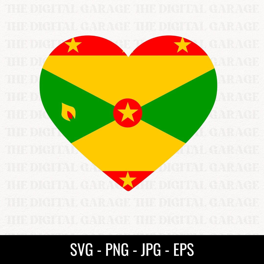 Grenada Flag SVG PNG, Love Grenada, Grenada Svg, Grenada Clipart ...
