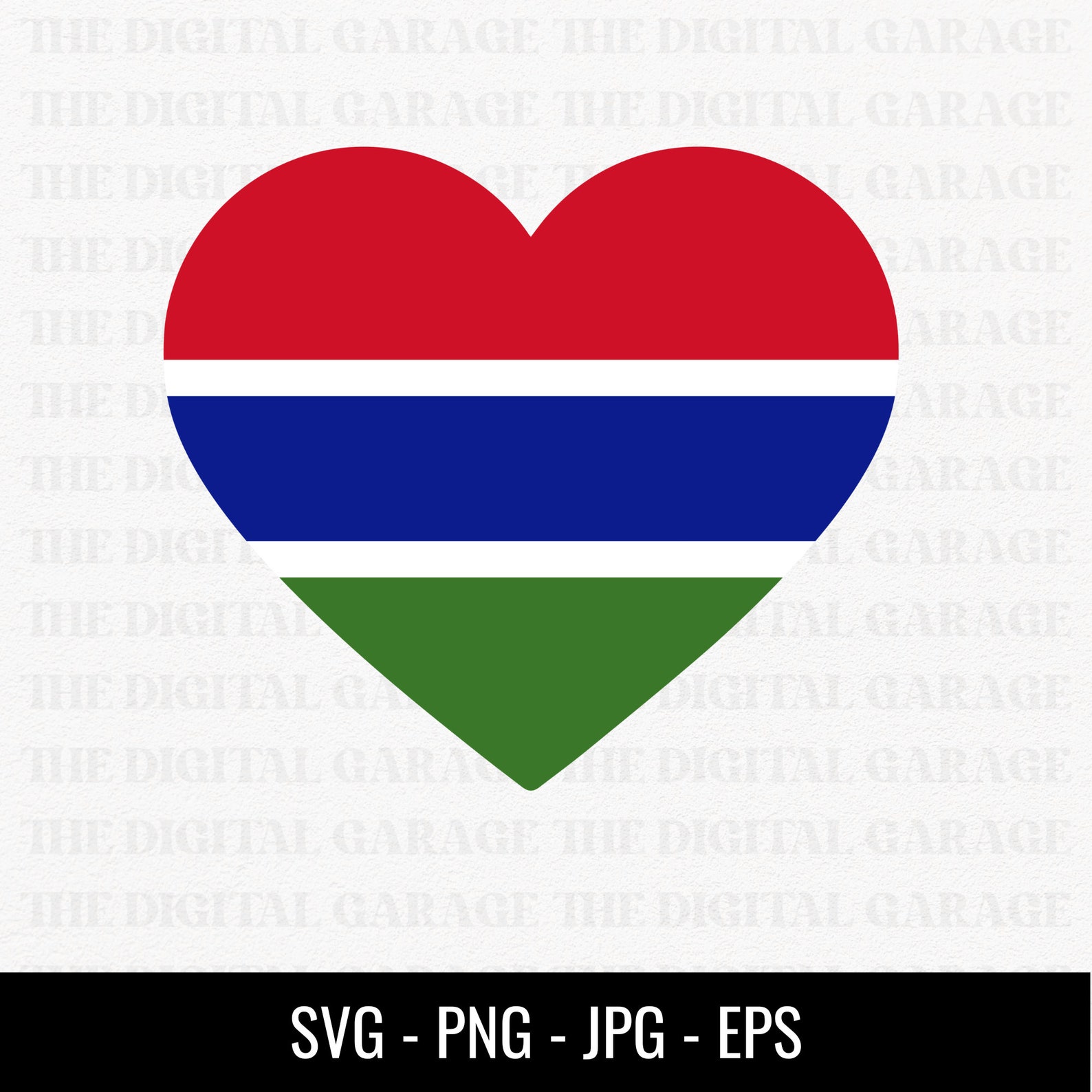 Gambia Flag SVG PNG, Love Gambia, Gambia Svg, Gambia Clipart, Gambia ...