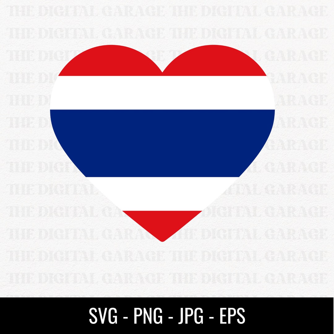 Thailand Flag SVG PNG, Love Thailand, Thailand Svg, Thailand Clipart ...