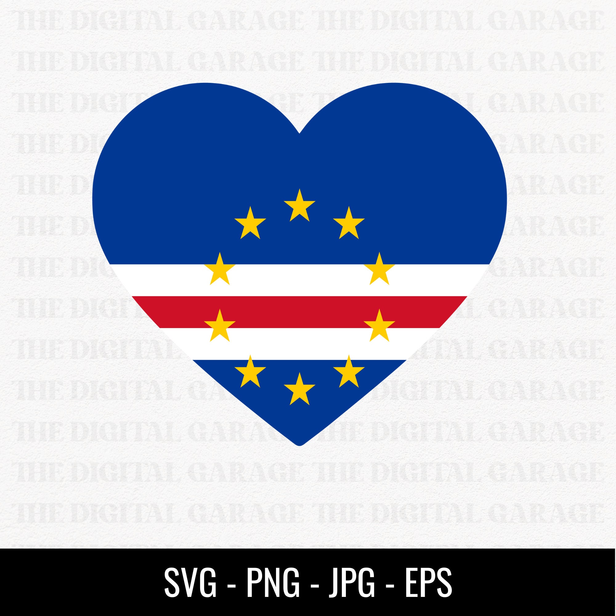 Cape Verde Flag SVG PNG, Love Cape Verde, Cape Verde Svg, Cape Verde ...