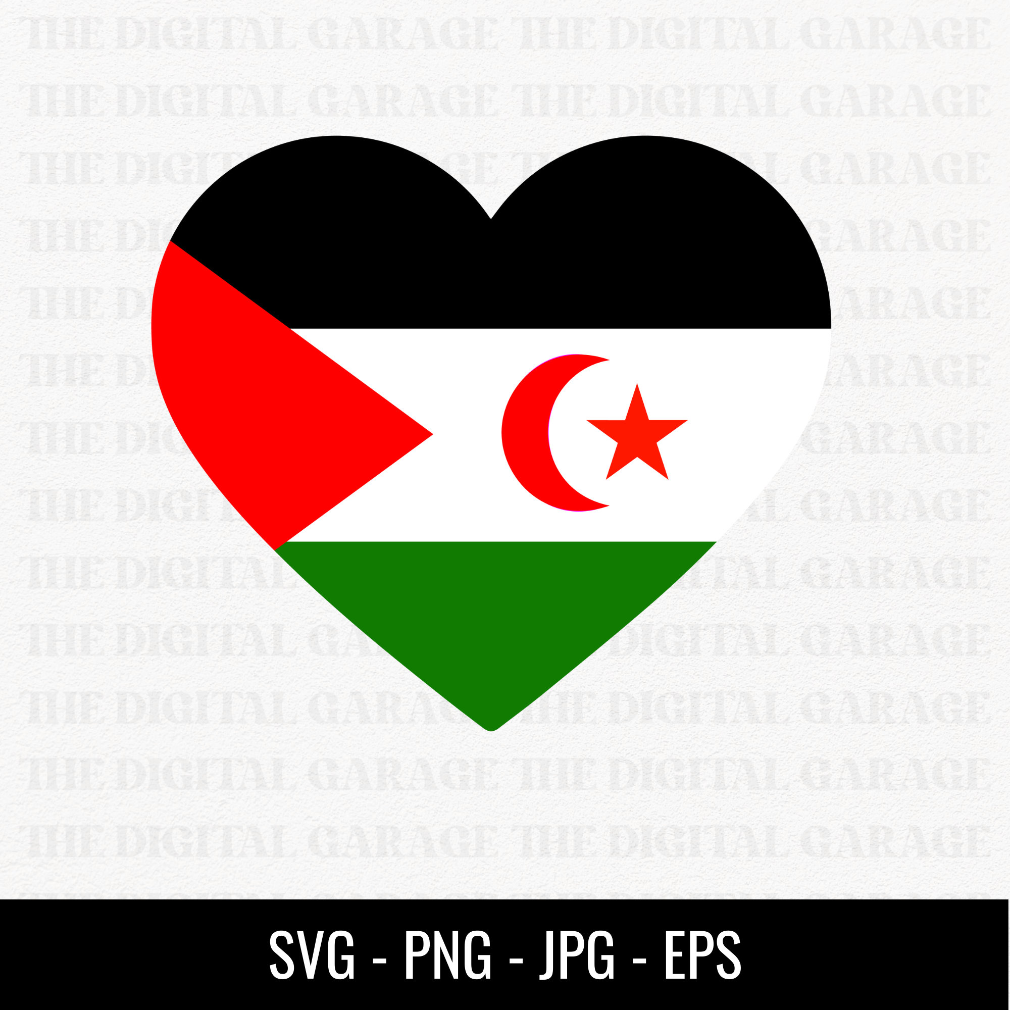 Western Sahara Flag SVG PNG, Love Western Sahara, Western Sahara Svg ...