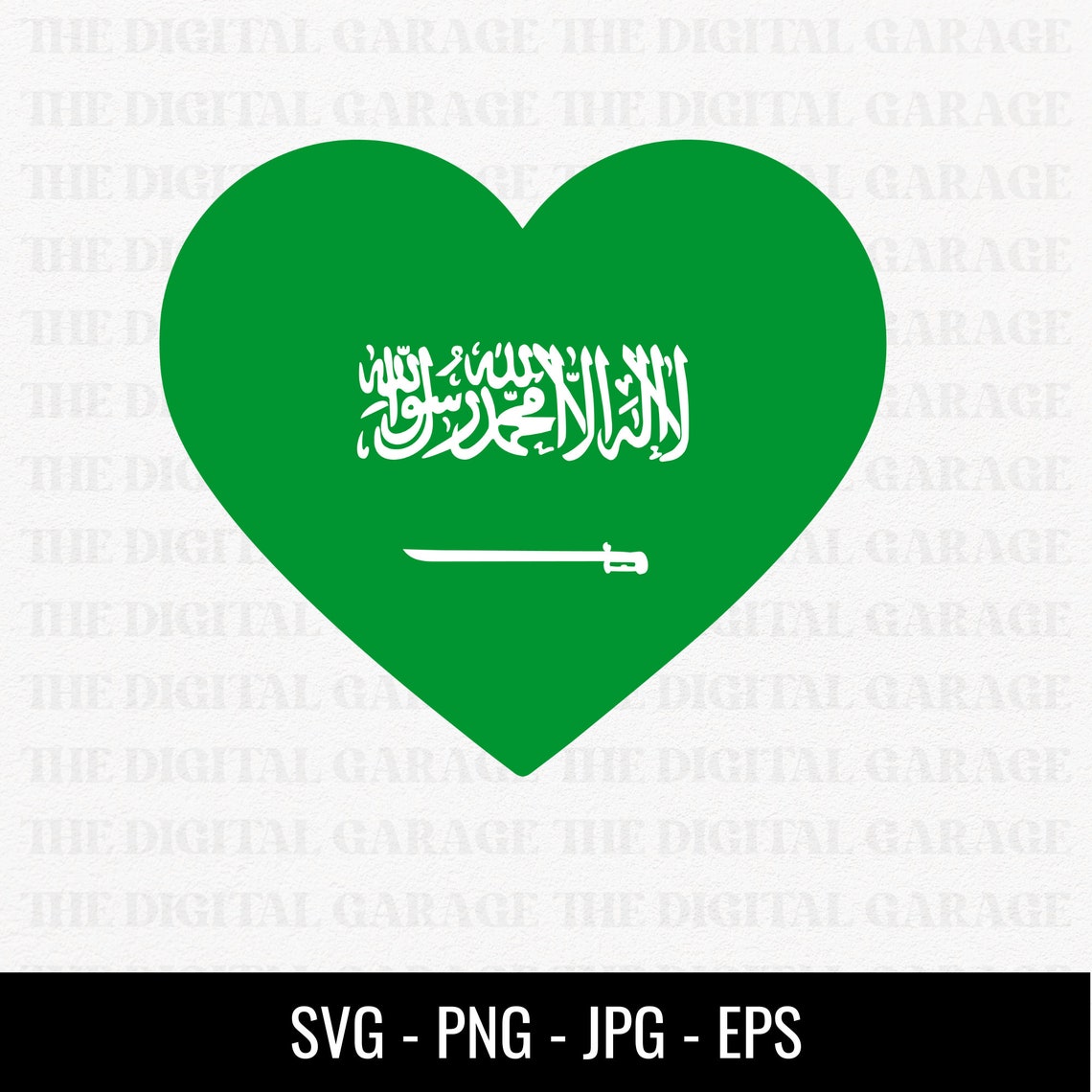 Saudi Arabia Flag SVG PNG, Love Saudi Arabia, Saudi Arabia Svg, Saudi ...