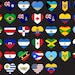 Caribbean Flag SVG PNG, South America Country Flags, Heart Flags Svg ...