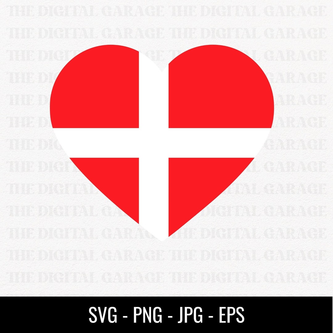 Denmark Flag SVG PNG, Love Denmark, Denmark Svg, Denmark Clipart ...