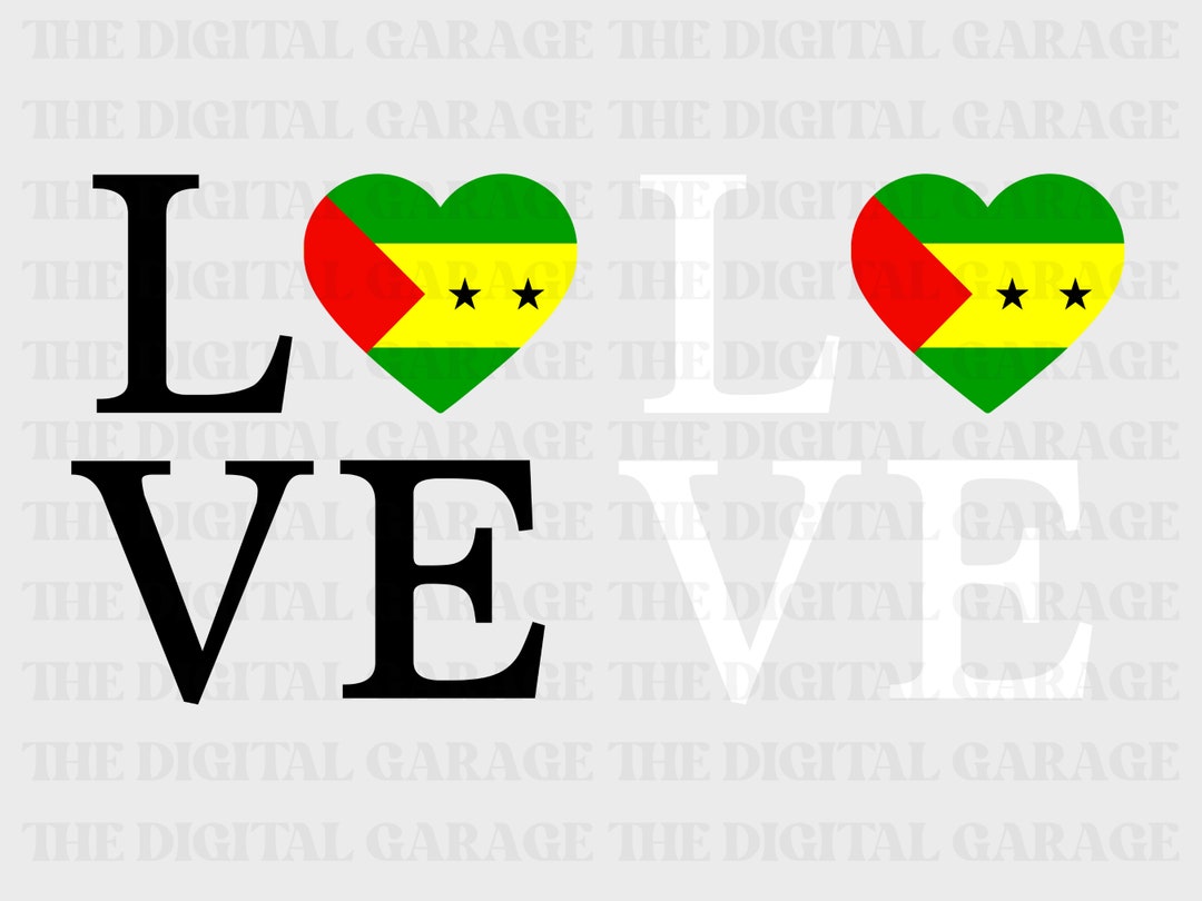 Sao Tome Flag SVG PNG, Love Sao Tome, Sao Tome Svg, Sao Tome Clipart ...