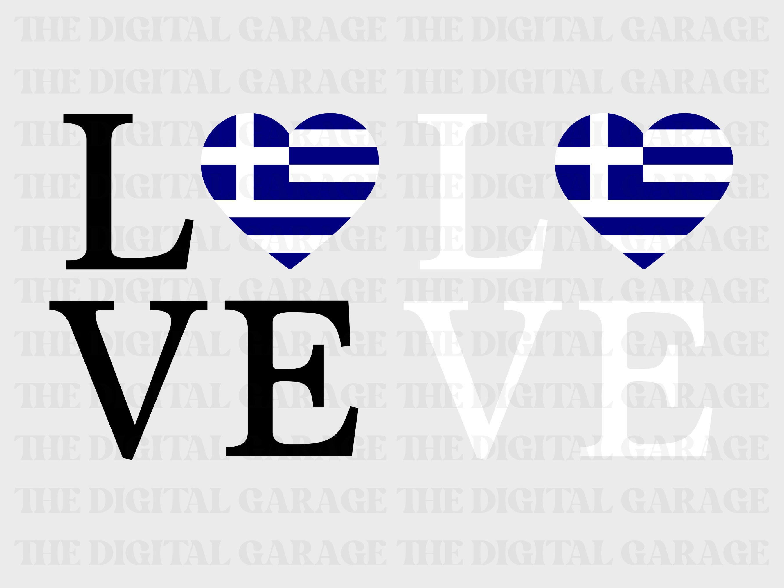 Greece Flag SVG PNG, Love Greece, Greece Svg, Greece Clipart, Greece ...