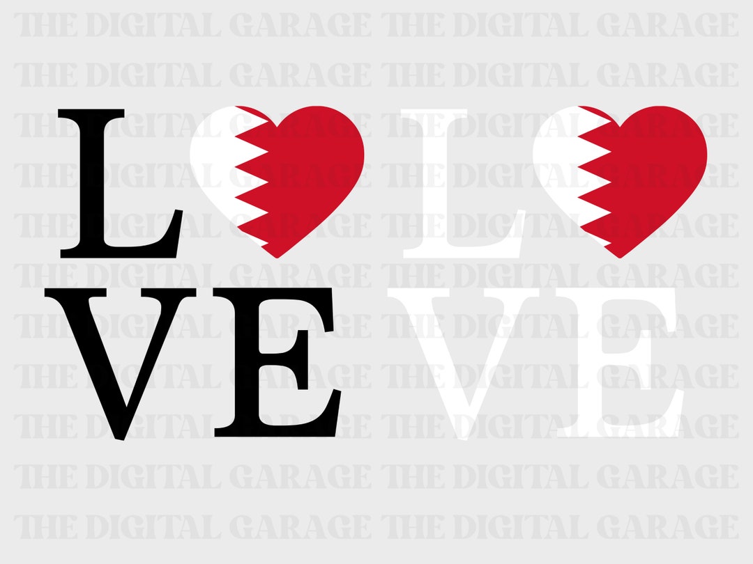 Bahrain Flag SVG PNG, Love Bahrain, Bahrain Svg, Bahrain Clipart ...