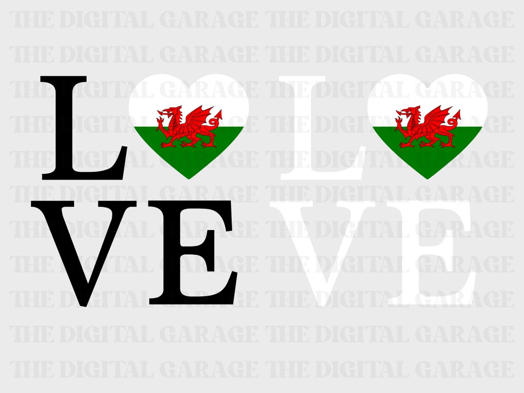 Wales Flag SVG PNG, Love Wales, Wales Svg, Wales Clipart, Wales Png ...