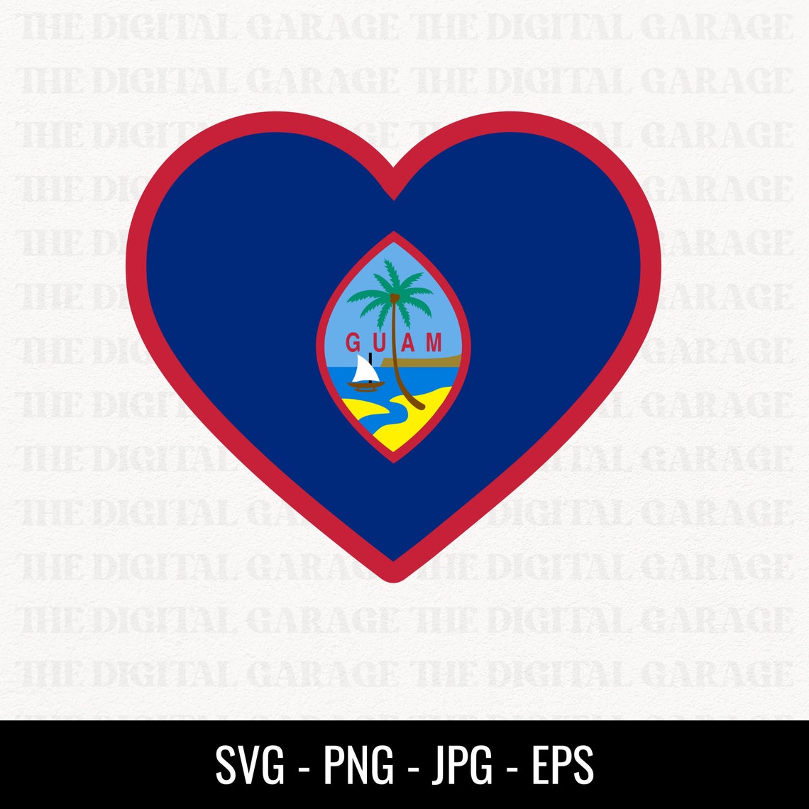 Guam Flag SVG PNG, Love Guam, Guam Svg, Guam Clipart, Guam Png, Guam ...