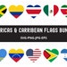 Caribbean Flag SVG PNG, South America Country Flags, Heart Flags Svg ...
