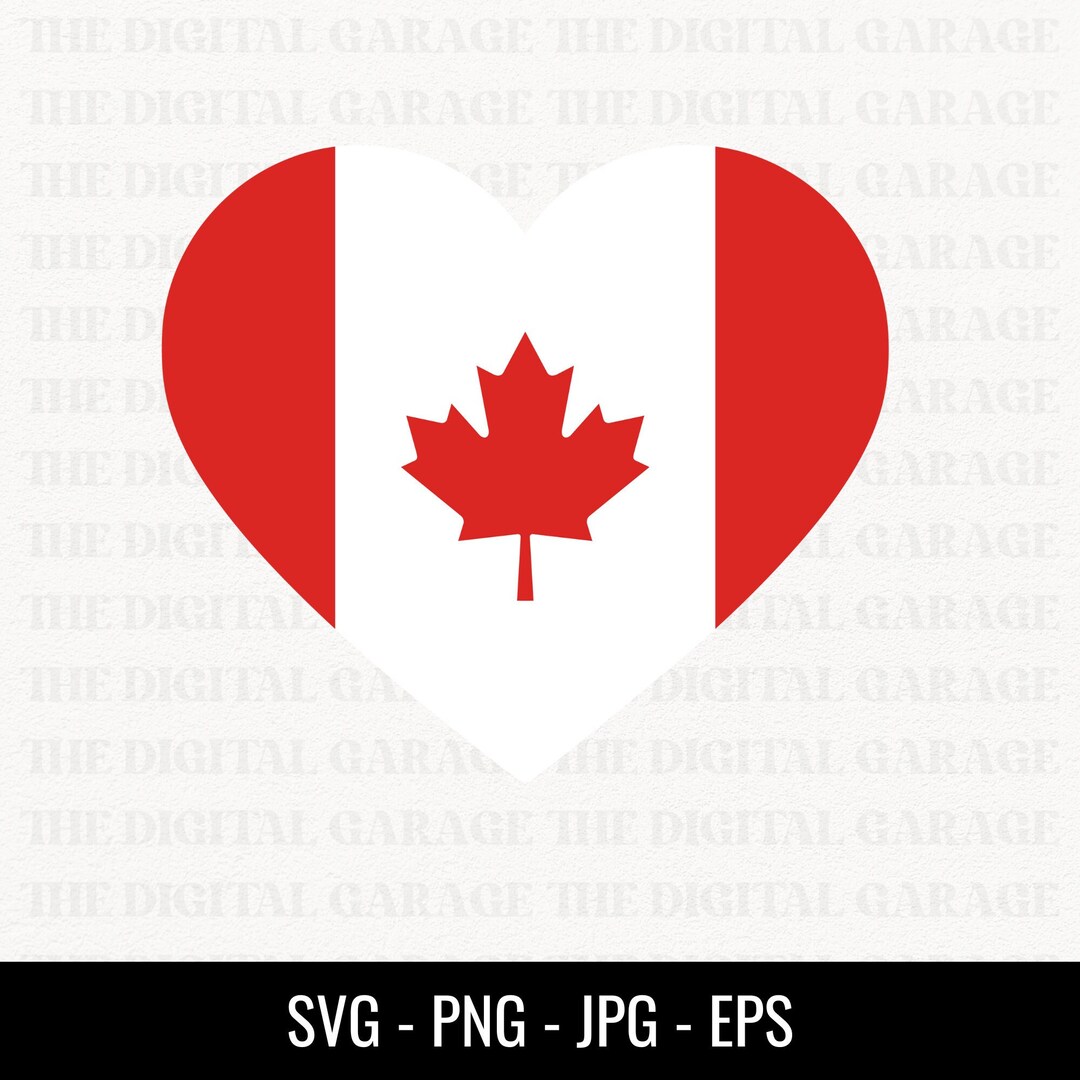 Canada Flag SVG PNG, Love Canada, Canada Svg, Canada Clipart, Canada ...