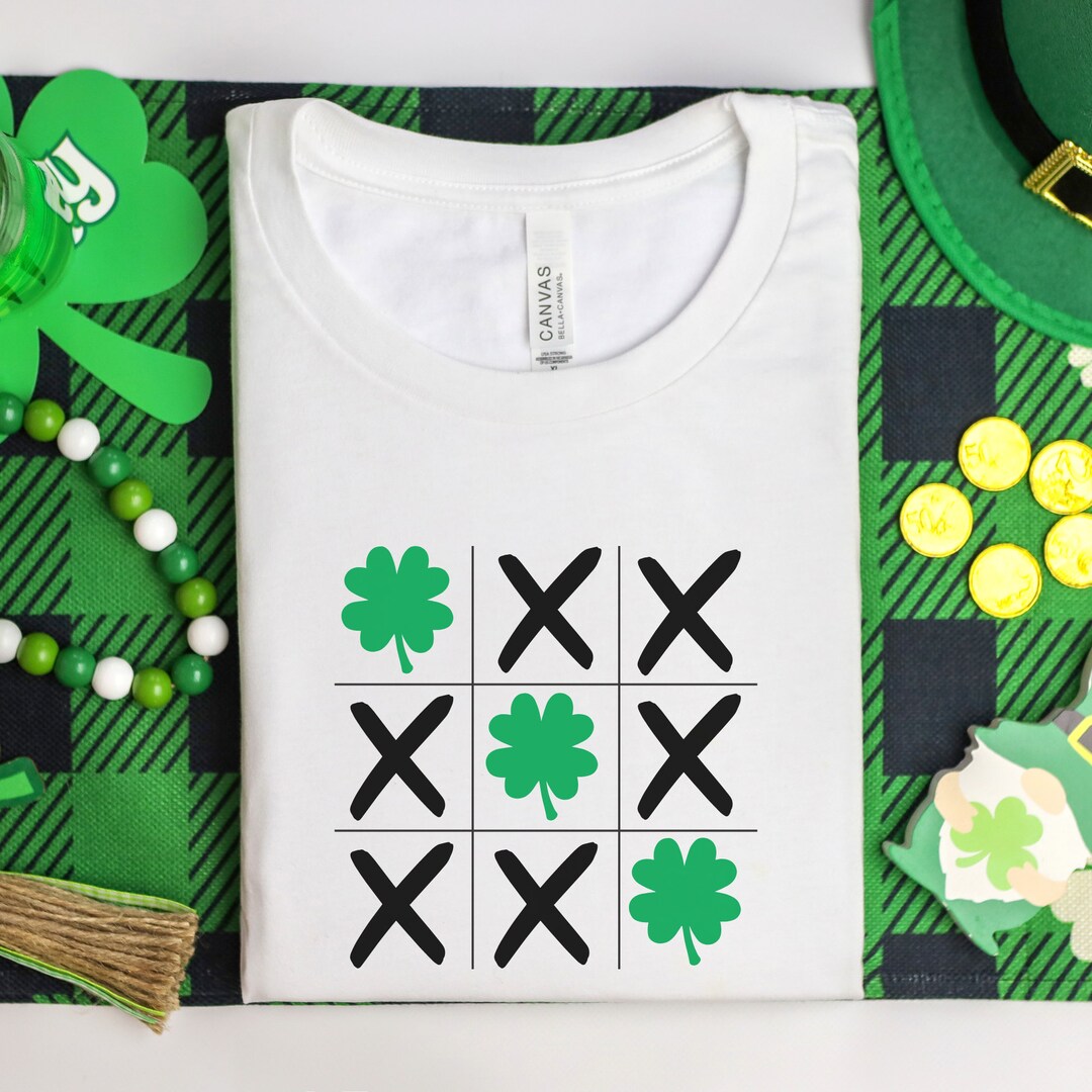 Tic Tac Toe Shamrock SVG PNG Sublimation, Saints Pattys Svg, Shamrock ...