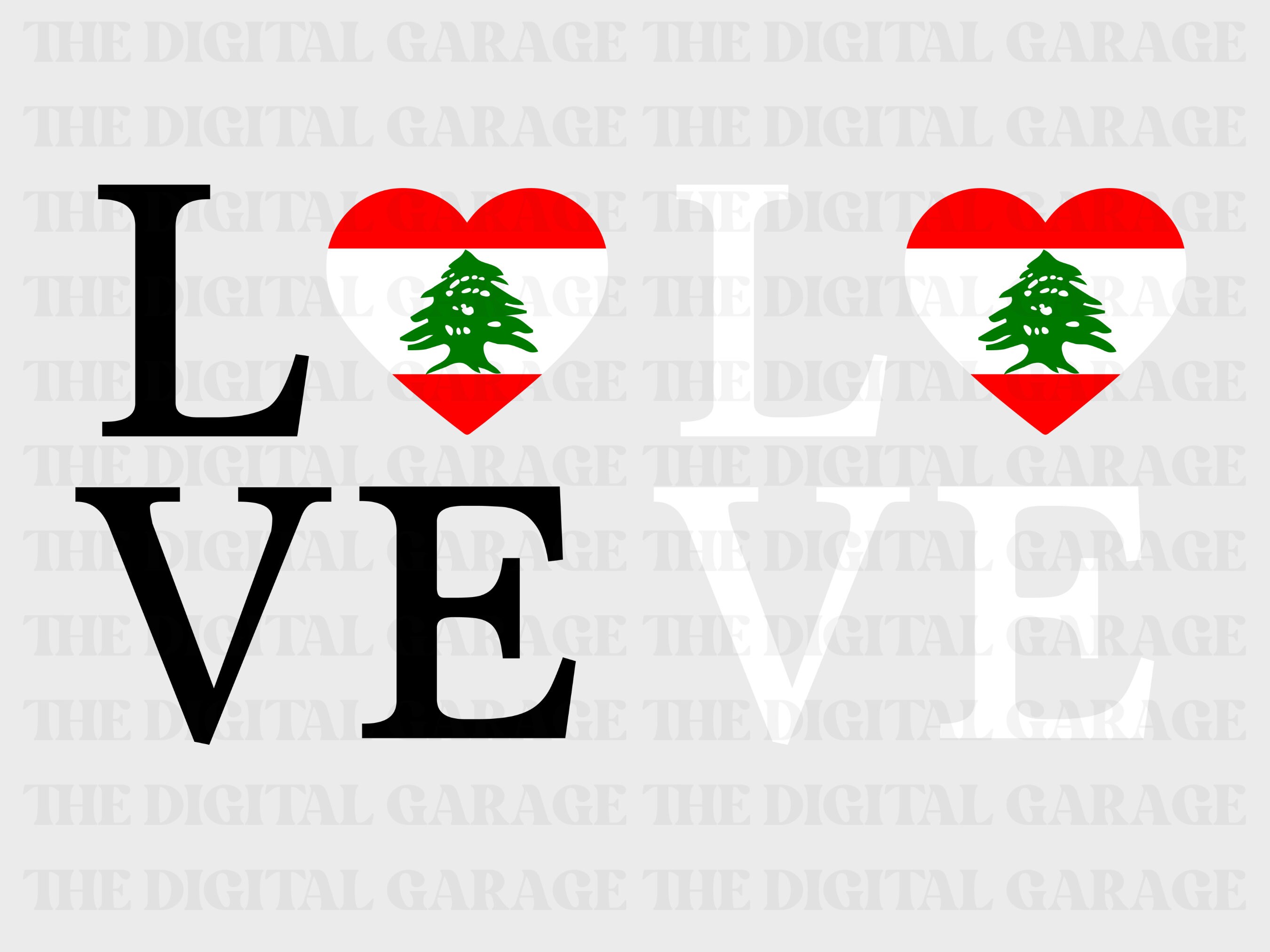 Lebanon Flag SVG PNG, Love Lebanon, Lebanon Svg, Lebanon Clipart ...