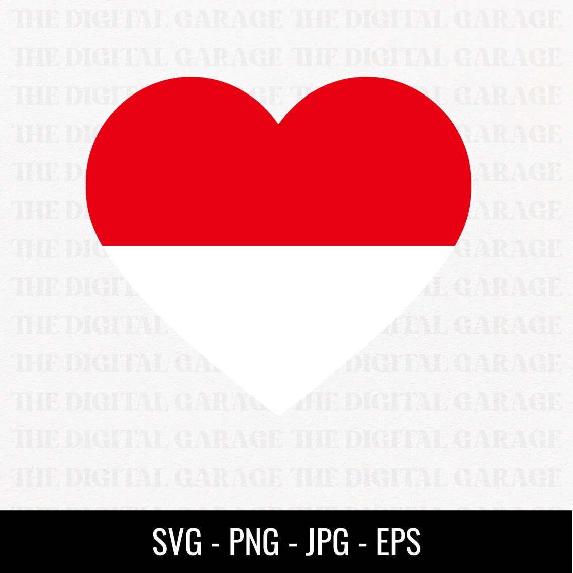 Indonesia Flag SVG PNG, Love Indonesia, Indonesia Svg, Indonesia ...