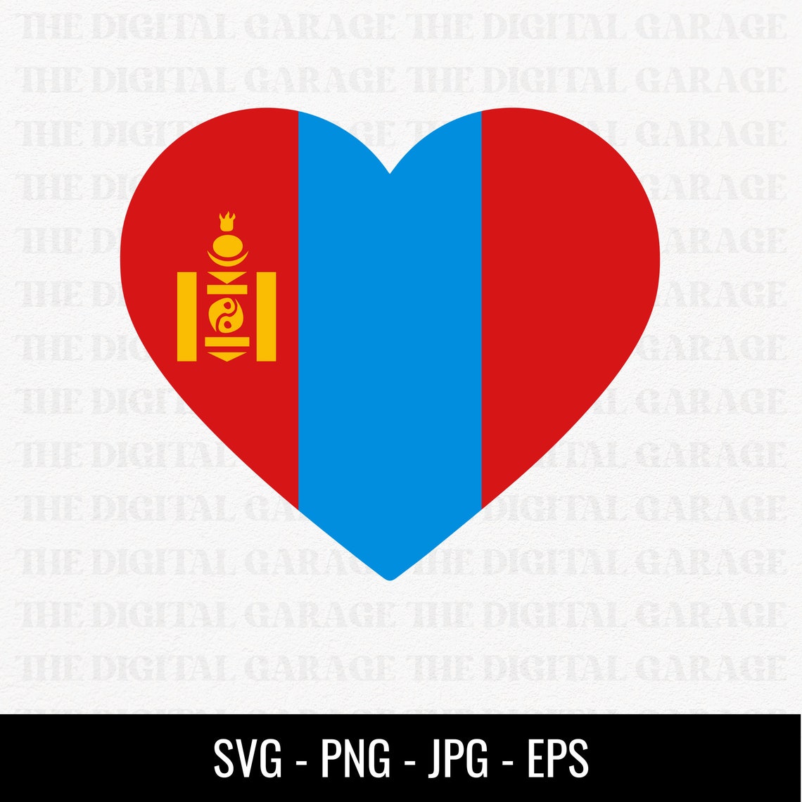 Mongolia Flag SVG PNG, Love Mongolia, Mongolia Svg, Mongolia Clipart ...
