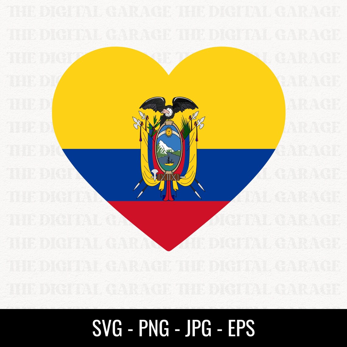Ecuador Flag SVG PNG, Love Ecuador, Ecuador Svg, Ecuador Clipart ...