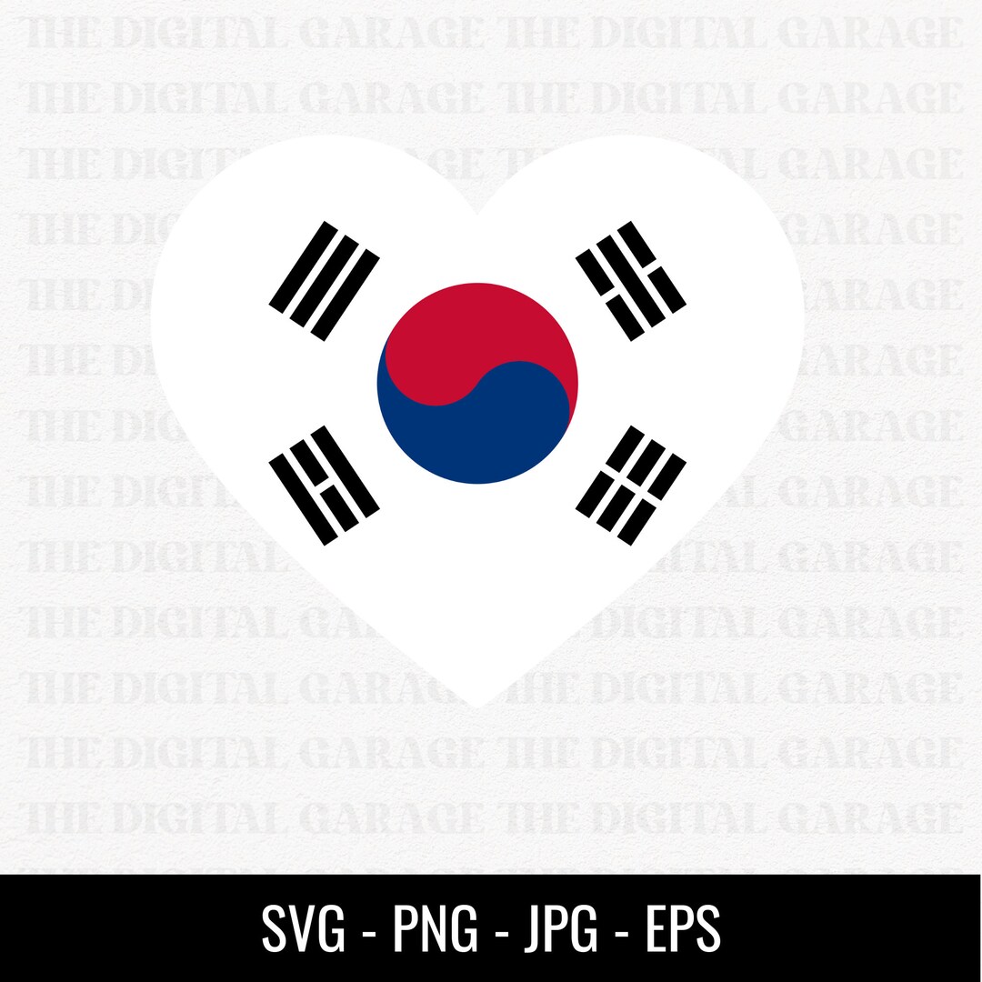 South Korea Flag SVG PNG, Love South Korea, South Korea Svg, South ...