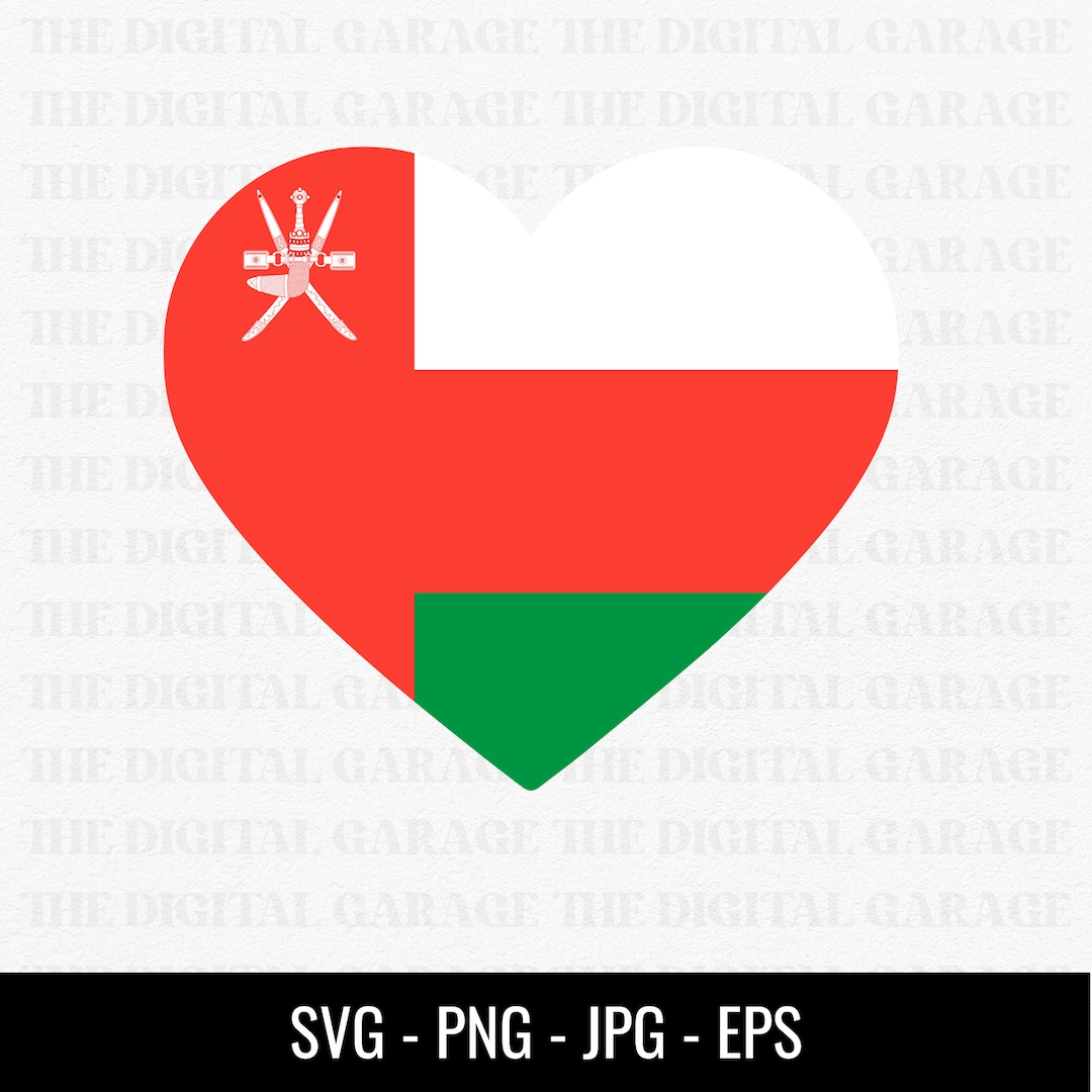Oman Flag SVG PNG, Love Oman, Oman Svg, Oman Clipart, Oman Png, Oman ...