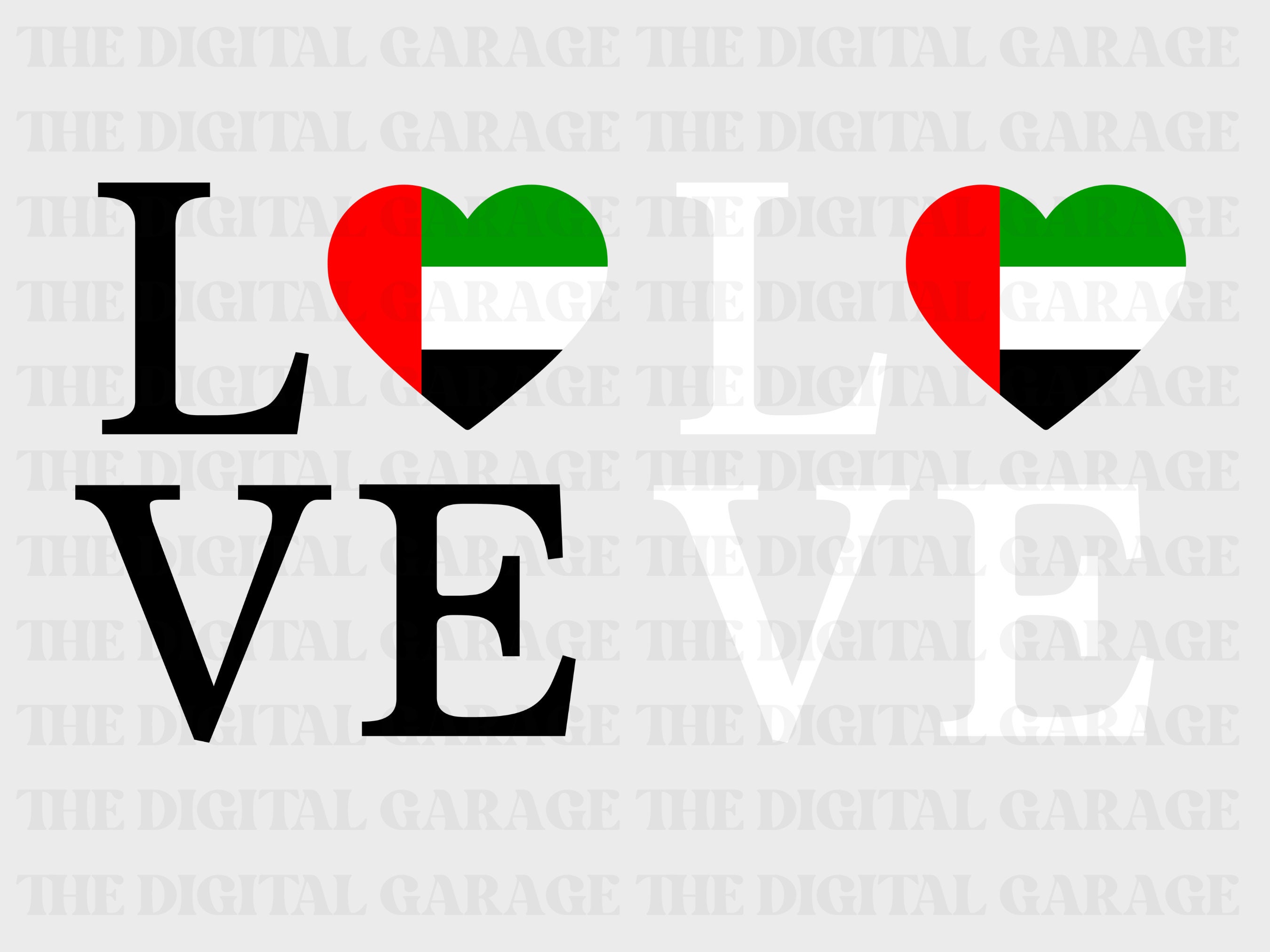 UAE Flag SVG PNG Love Uae Uae Svg Uae Clipart Uae Png Uae - Etsy