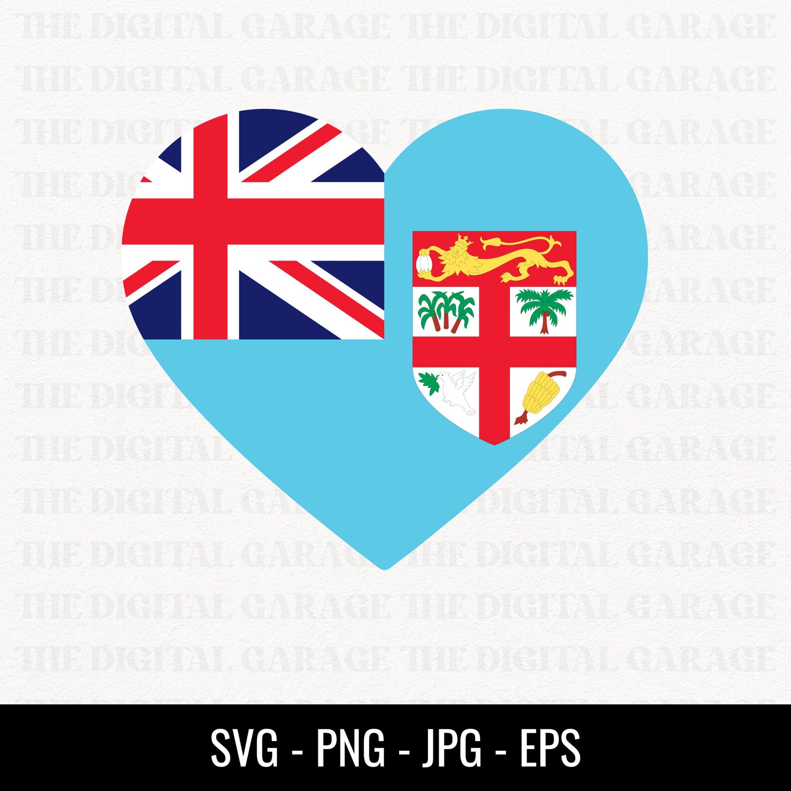 Fiji Flag SVG PNG, Love Fiji, Fiji Svg, Fiji Clipart, Fiji Png, Fiji ...