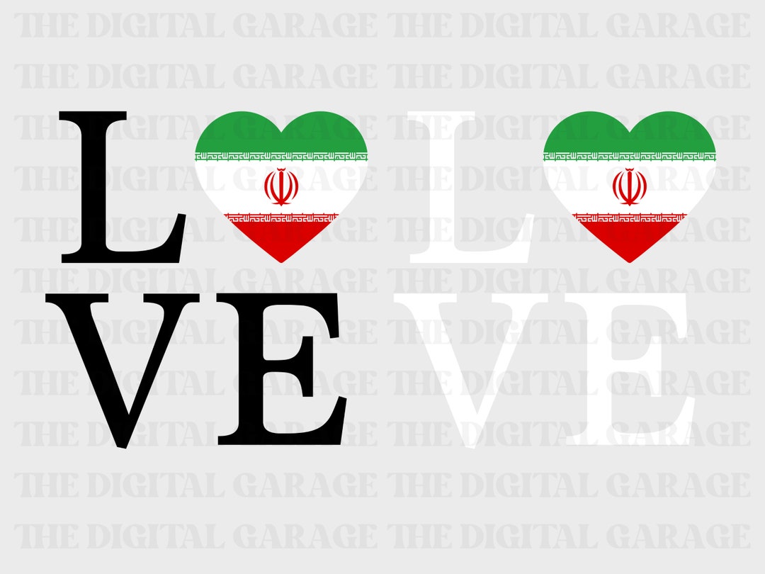 Iran Flag SVG PNG, Love Iran, Iran Svg, Iran Clipart, Iran Png, Iran ...