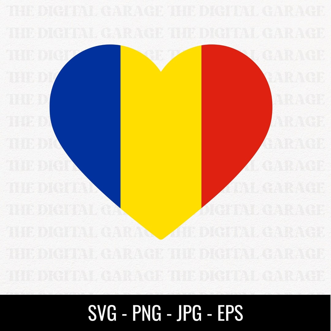 Romania Flag SVG PNG, Love Romania, Romania Svg, Romania Clipart ...